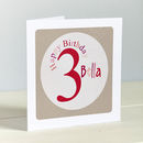 Personalised Numbered Birthday Card By Spotty N Stripy ...