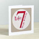 Personalised Numbered Birthday Card By Spotty N Stripy ...