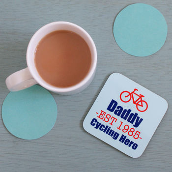 Personalised 'cycling Hero' Coaster By Sparks Living ...