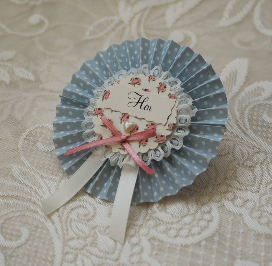 polka dot hen party rosettes by vintage twee | notonthehighstreet.com