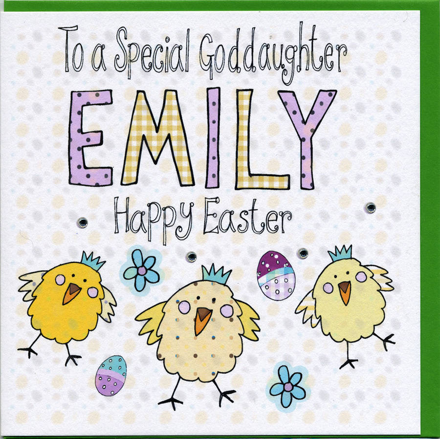 Personalised Goddaughter Easter Card By Claire Sowden Design