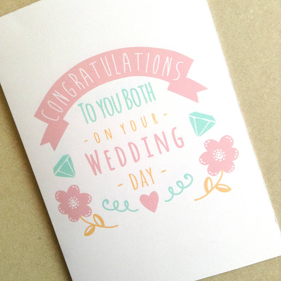 Personalised Congratulations Wedding Day Card By Ello Design Personalised Congratulations Wedding Day Card By Ello Design