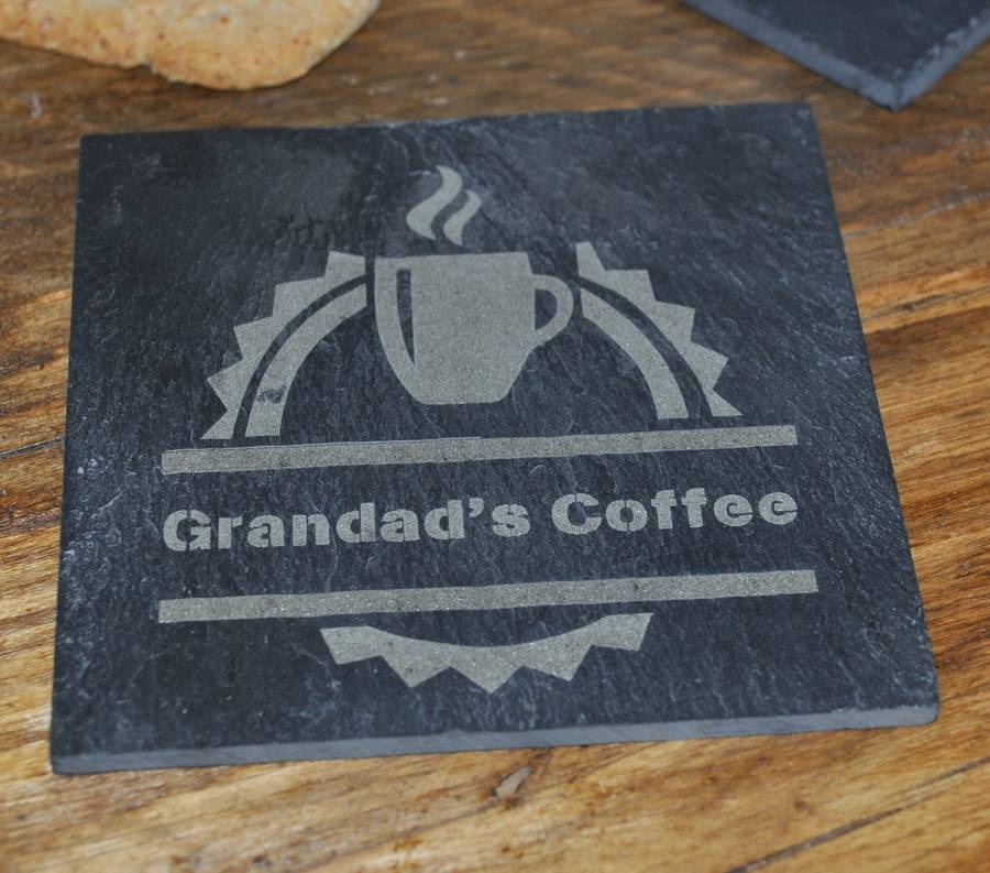 personalised coffee slate coaster by sweet pea design ...