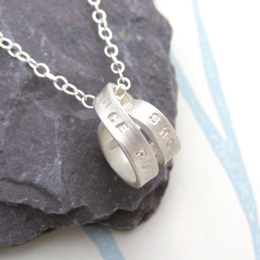 Personalised Organic Scroll Pendant By Soremi Jewellery ...