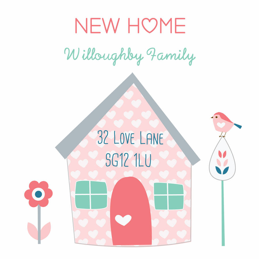 personalised new home card by buttongirl designs | notonthehighstreet.com
