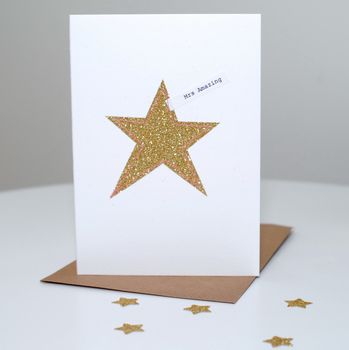 'amazing' Star Card By Blue Raspberry | notonthehighstreet.com