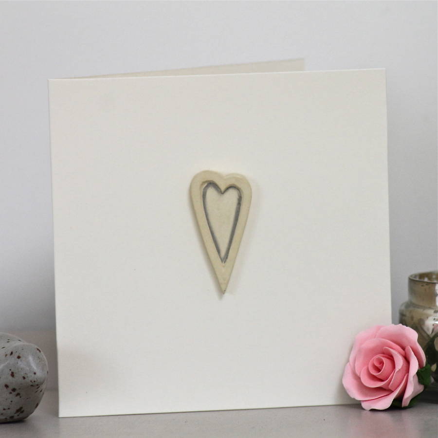 'heart' handmade anniversary card by chapel cards | notonthehighstreet.com