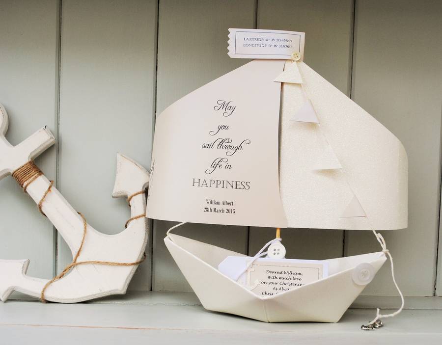 wedding paper boat card gift keepsake by the little boathouse ...