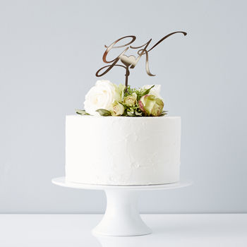 Elegant Personalised 'initials' Wedding Cake Topper By Sophia Victoria ...