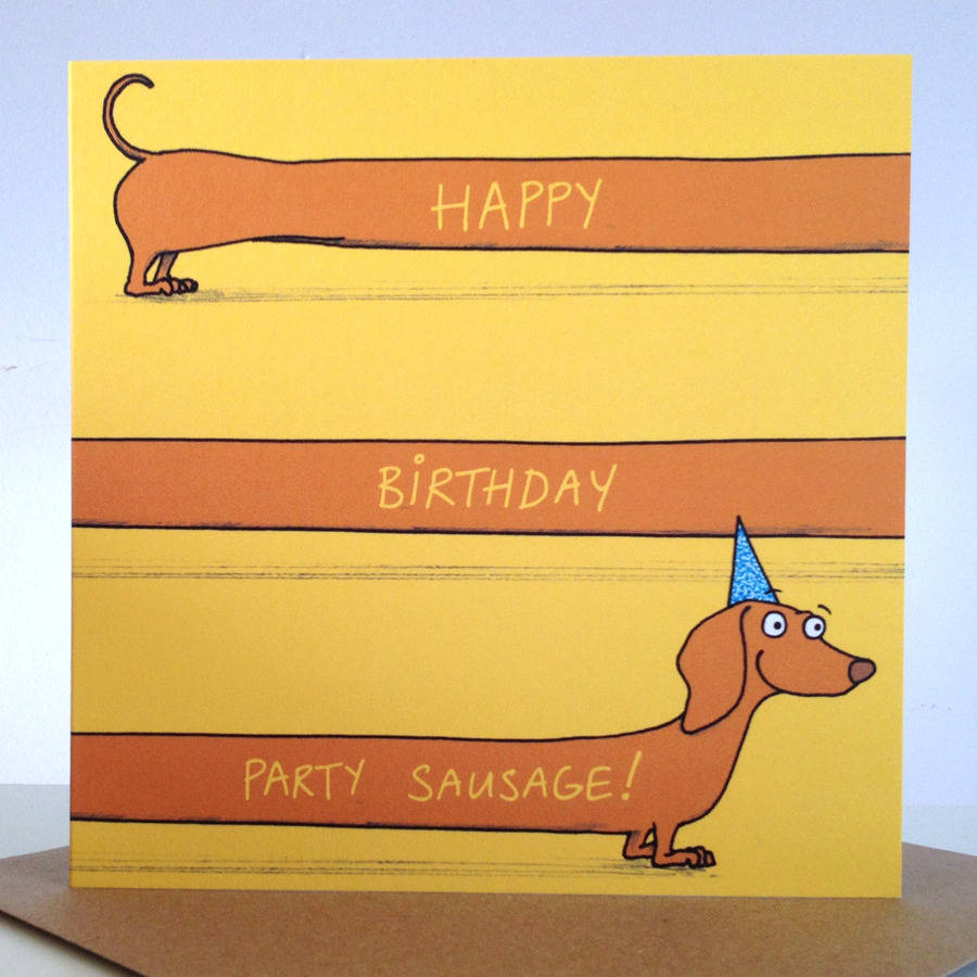 Adorable Wiener Dog Birthday Cards for Dachshund Lovers