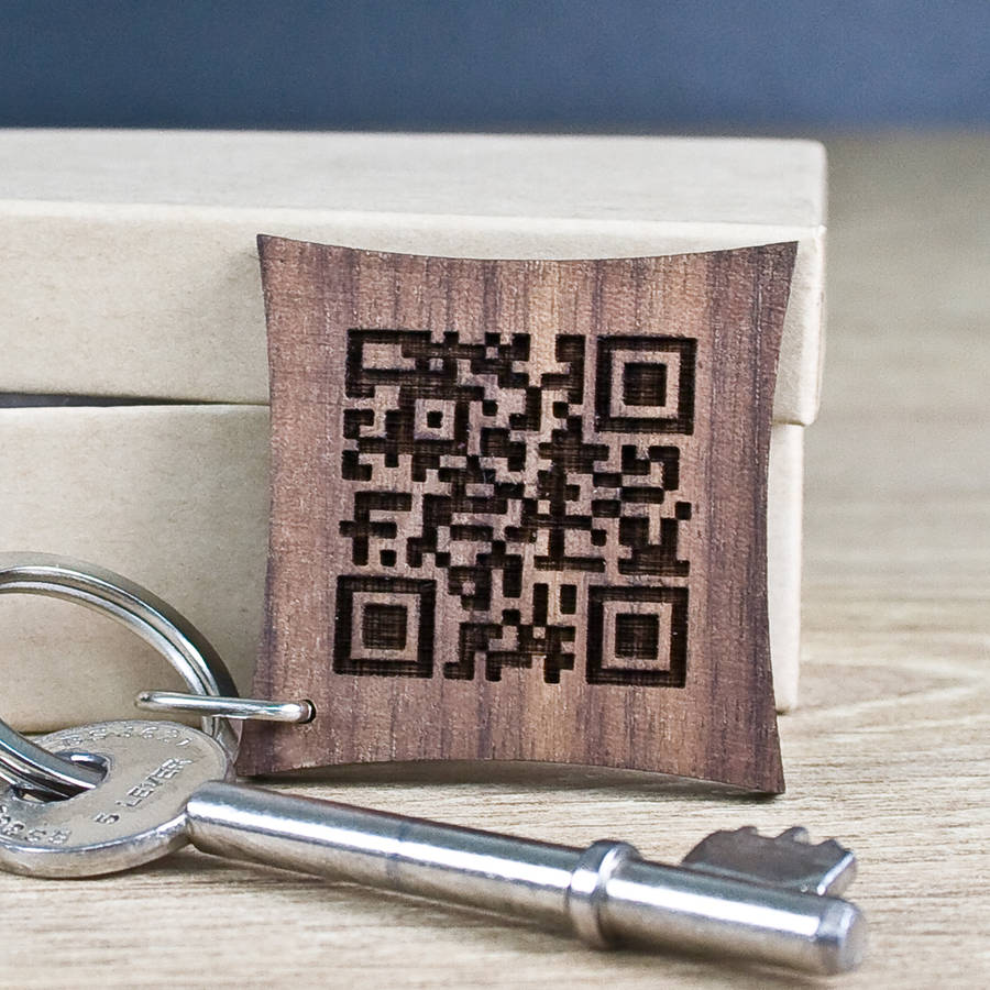 personalised secret message qr code keyring by letteroom ...