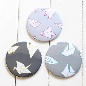 Origami Pocket Mirror By Sparrow And Wolf | notonthehighstreet.com