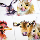 inky animal postcard set by kate moby | notonthehighstreet.com