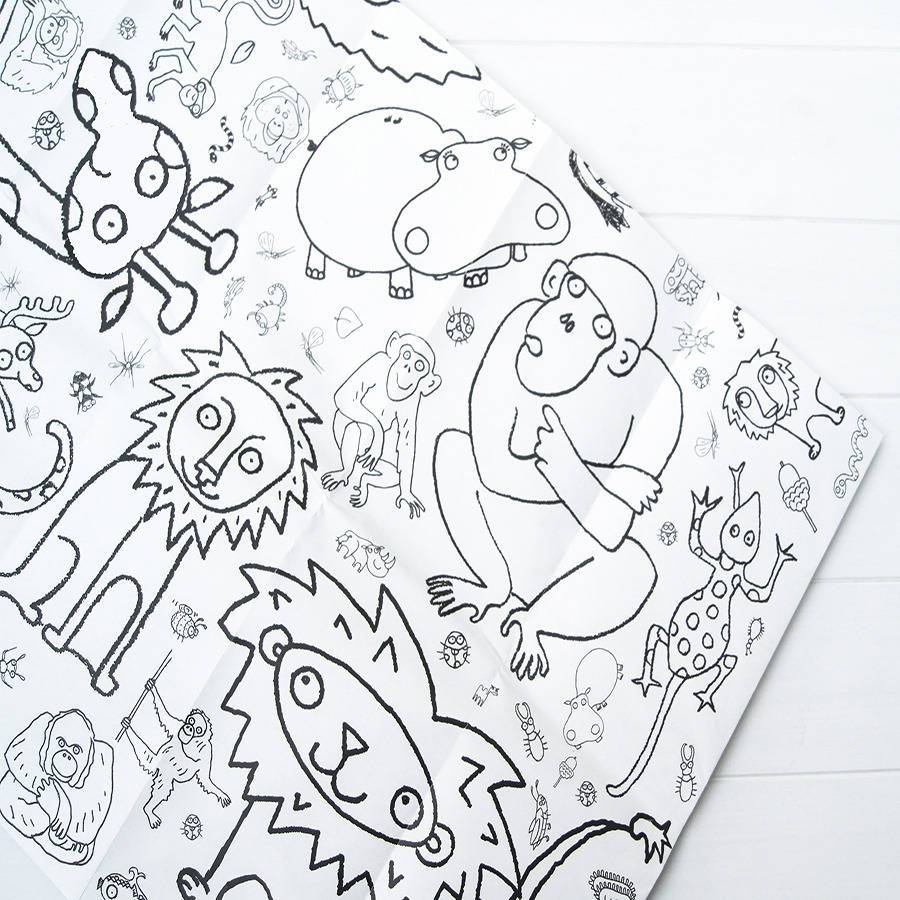 colour in tablecloths animals *personalise it option by eggnogg ltd ...