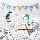 colour in tablecloths animals *personalise it option by eggnogg ltd ...