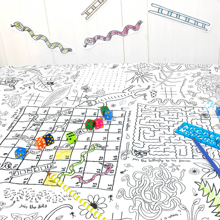 colour in tablecloths animals *personalise it option by eggnogg ltd ...