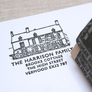 Personalised House Illustration Stamp By Letterfest