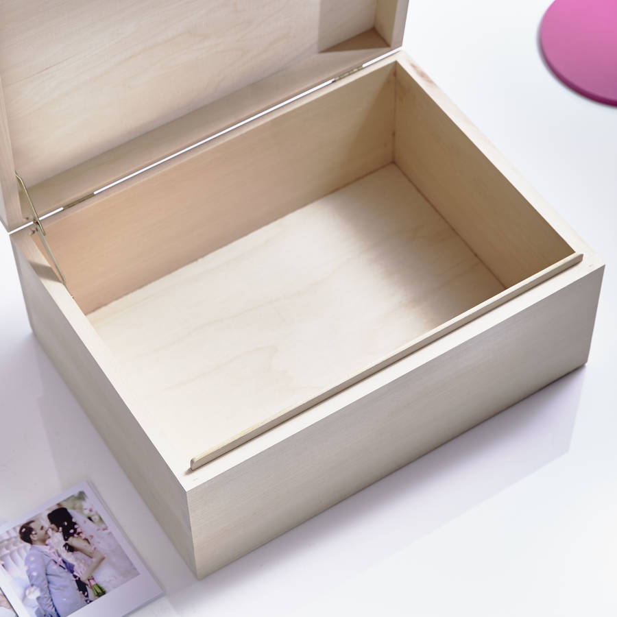 Marks Spencer Personalised Large Wooden Wedding Memory Box Mr & Mrs ...