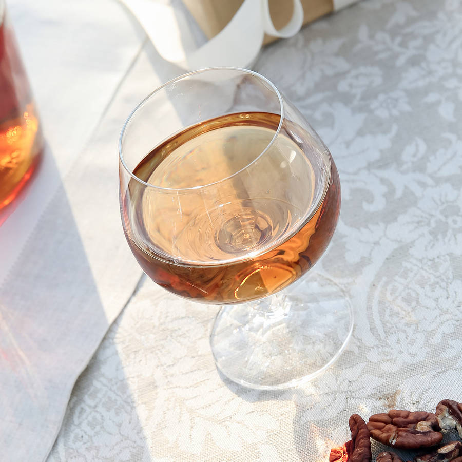 set of stemmed cognac glasses by dibor | notonthehighstreet.com