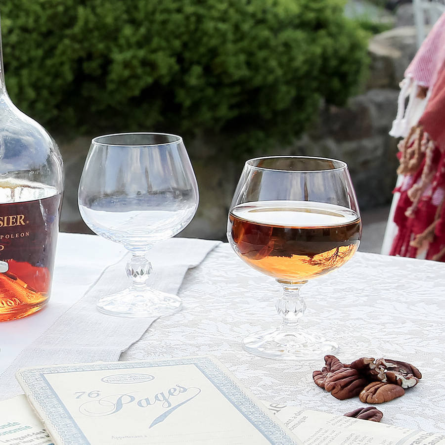 set of stemmed cognac glasses by dibor | notonthehighstreet.com