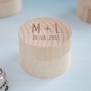 personalised wedding initial ring box by clouds and currents ...