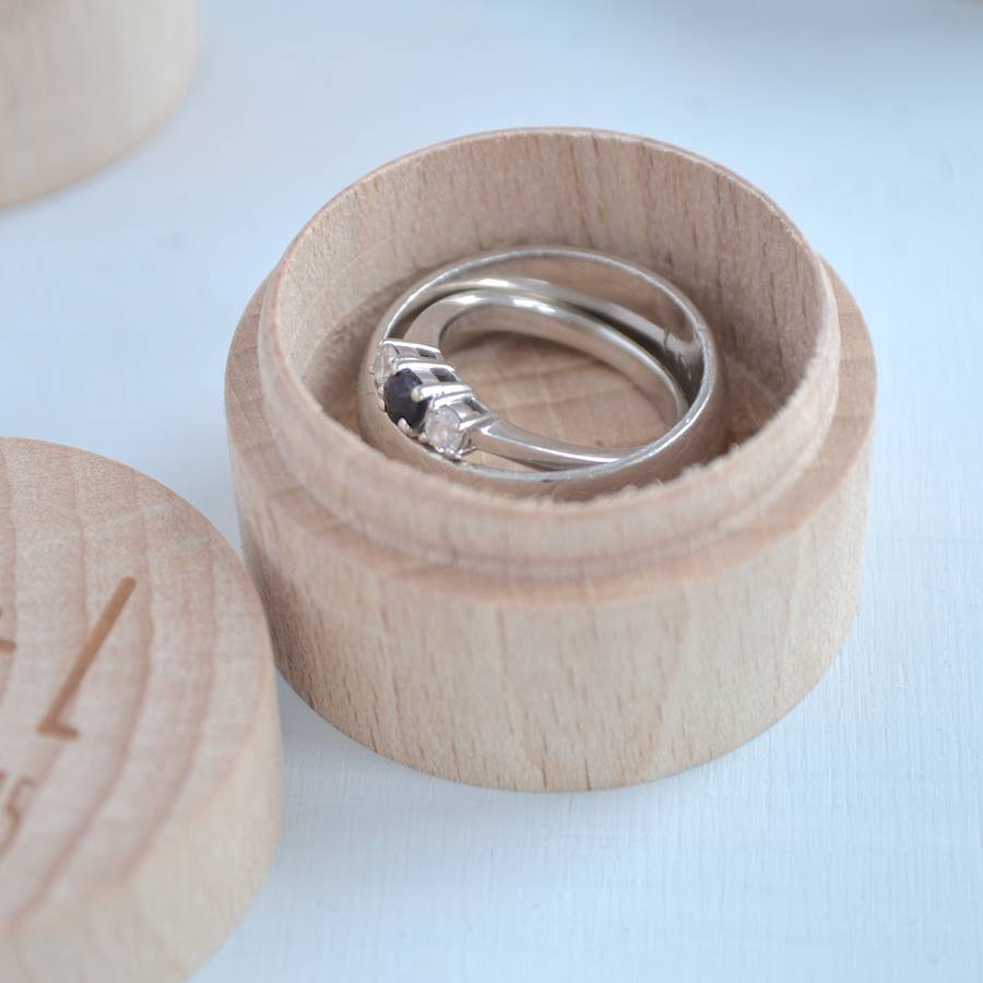 personalised wedding initial ring box by clouds and currents ...