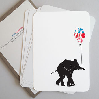 Elephant Thank You Cards By Purpose & Worth Etc | notonthehighstreet.com