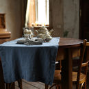 stone washed blue linen tablecloth by linenme | notonthehighstreet.com