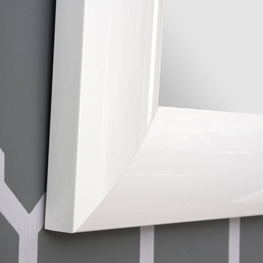 bespoke white gloss mirror by decorative mirrors online ...