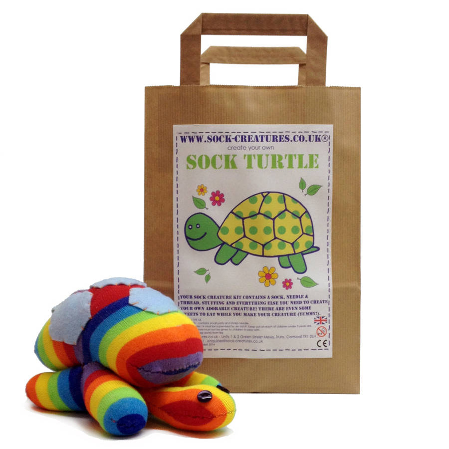 sock turtle craft kit by sock creatures | notonthehighstreet.com