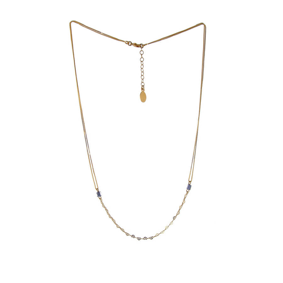delicate gold necklace with lace chain by aliquo | notonthehighstreet.com