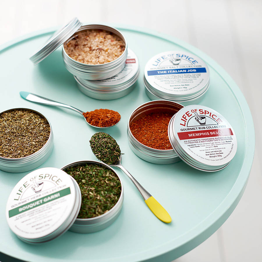 Gourmet Spices Six Tin Collection, Choose Six Tins By Life Of Spice ...