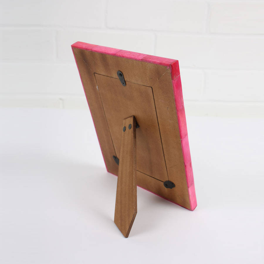 colour edge tile photo frame by bohemia | notonthehighstreet.com