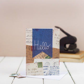 Hello Greetings Card By Grace & Favour Home | notonthehighstreet.com