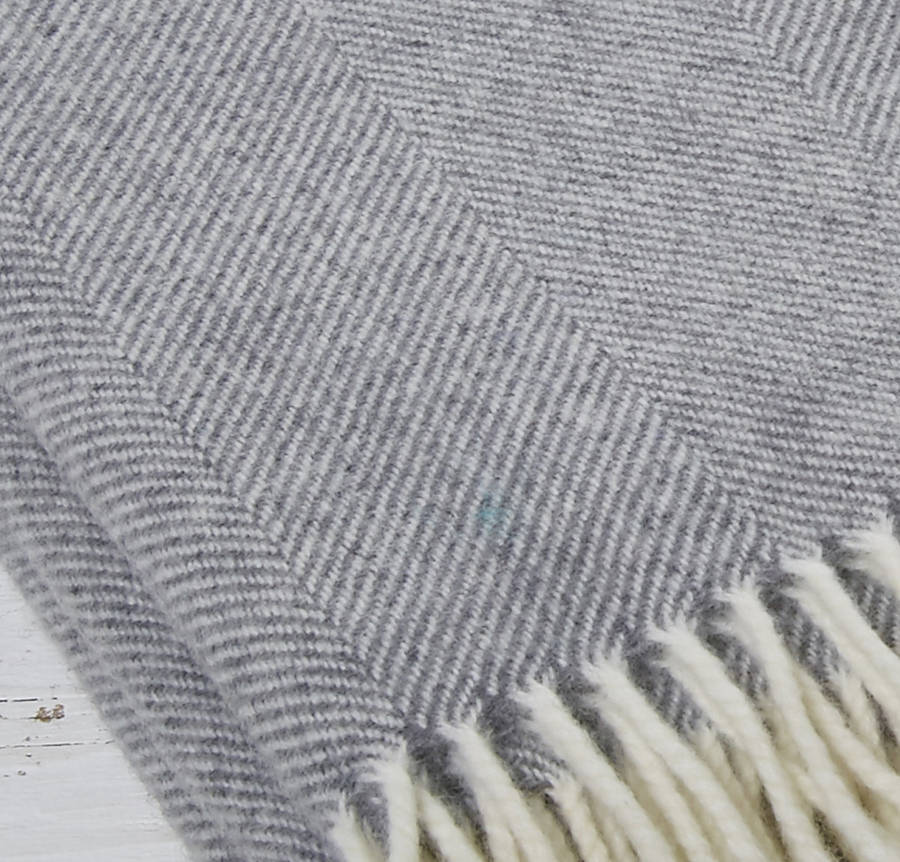 luxury fine merino throw grey collection by tolly mcrae ...