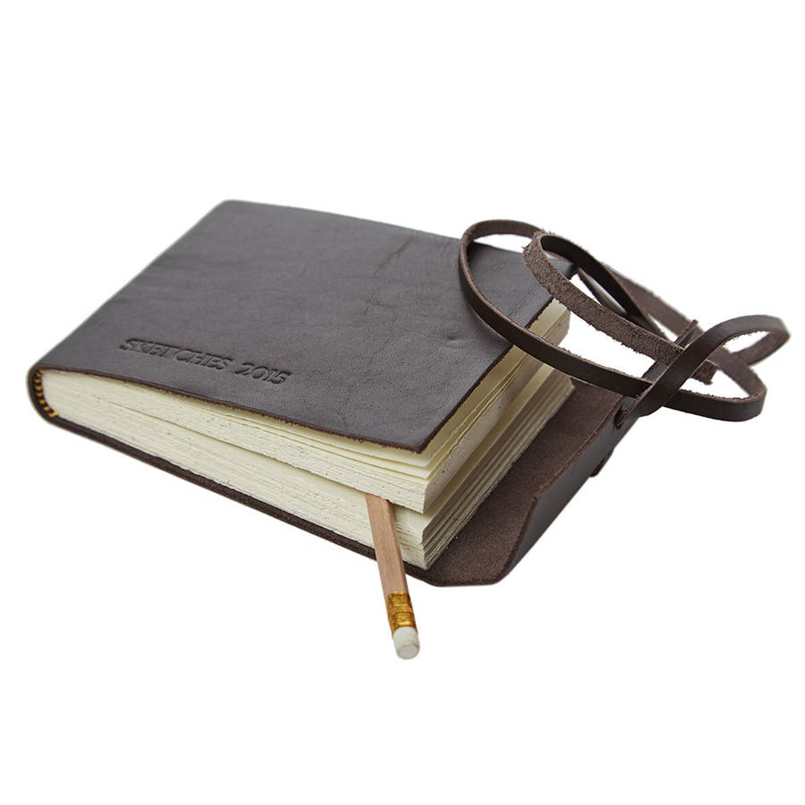 Personalised Leather Sketch Book By Life of Riley | notonthehighstreet.com
