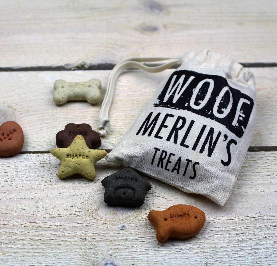 Personalised Dog Treat Bag By 3 Blonde Bears | notonthehighstreet.com Personalised Dog Treat Bag By 3 Blonde Bears | notonthehighstreet.com