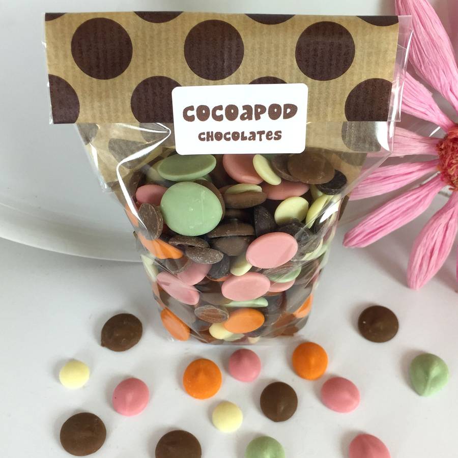 200g Chocolate Drops In Lots Of Flavours By Cocoapod Chocolates ...