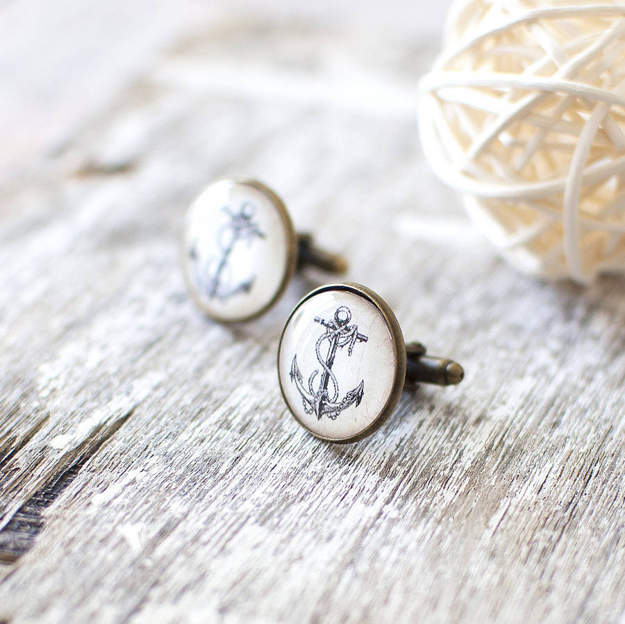 Vintage Anchor Cufflinks By Juju Treasures | notonthehighstreet.com