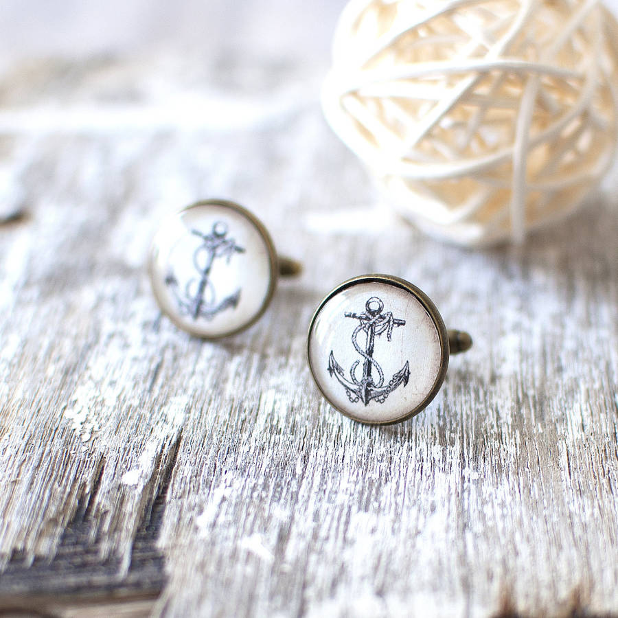Vintage Anchor Cufflinks By Juju Treasures | notonthehighstreet.com