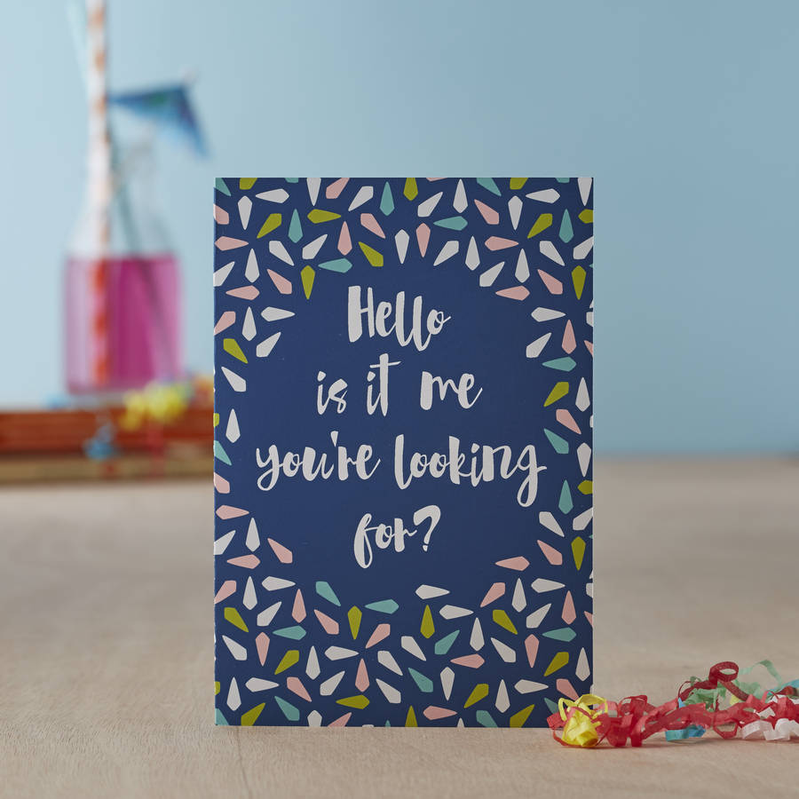 'hello' greetings card by jane farnham | notonthehighstreet.com