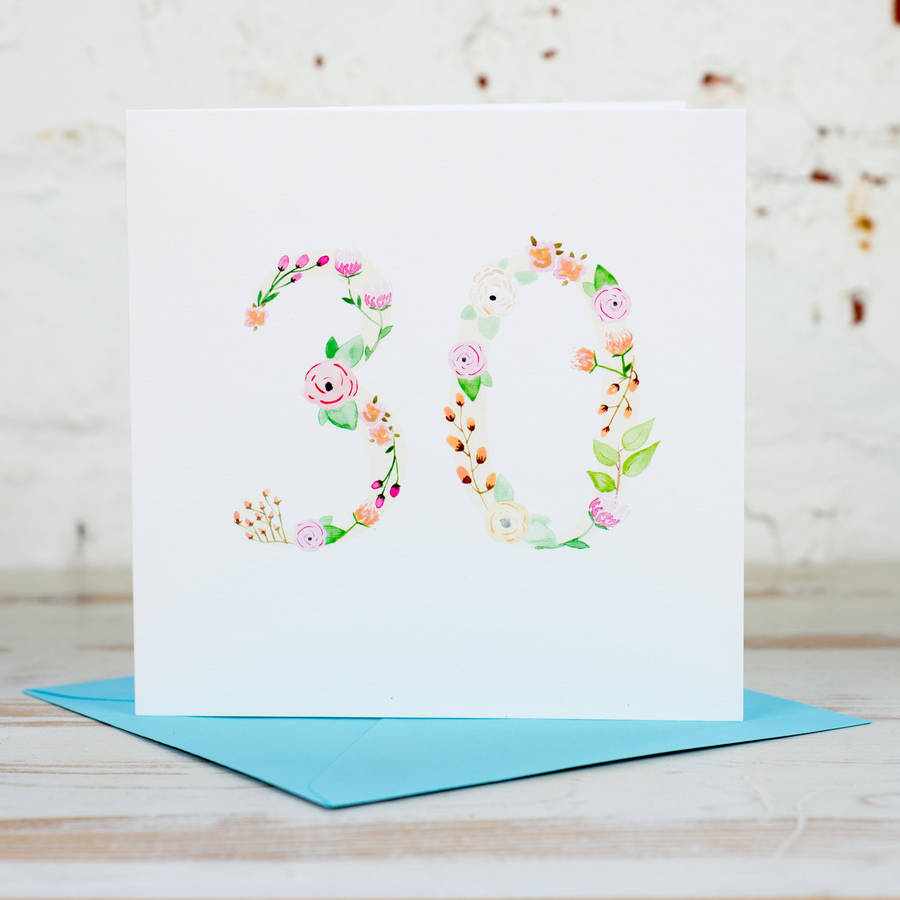 30th Birthday Card By Yellowstone Art Boutique Notonthehighstreet