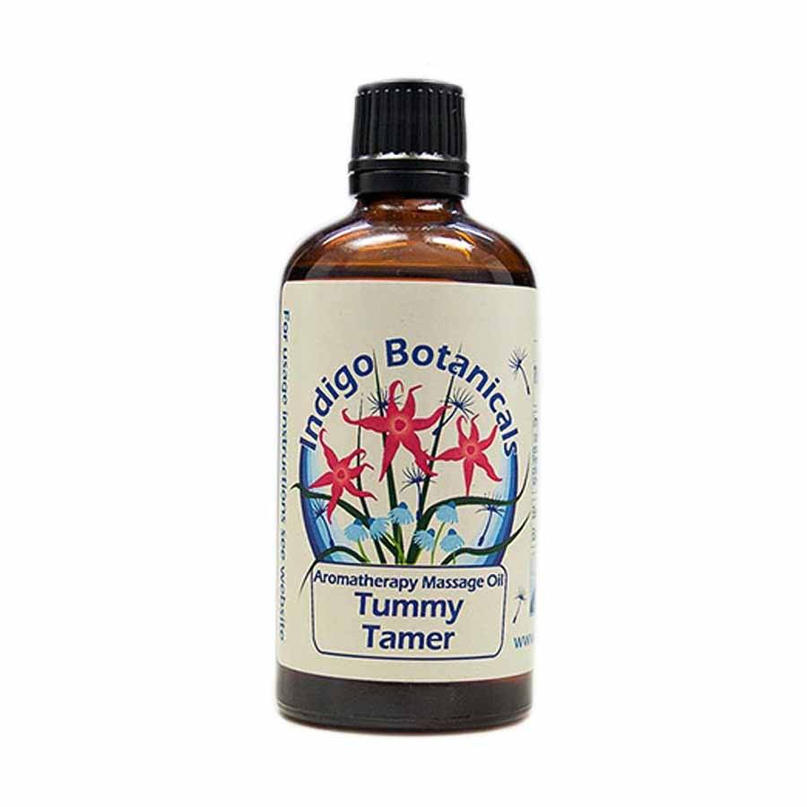 tummy tamer massage oil blend by indigo herbs, glastonbury ...