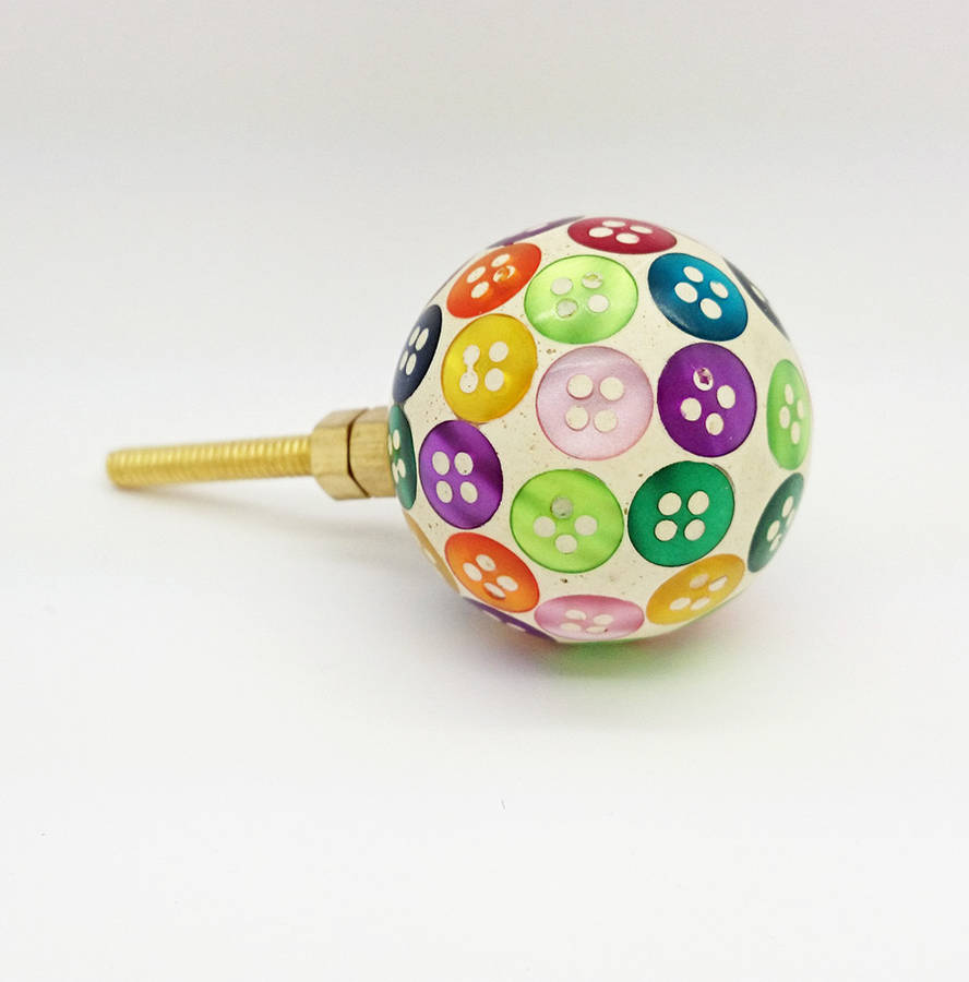 colourful button resin cupboard bedroom door knobs by g decor ...