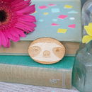 Wooden Sloth Brooch By Ginger Pickle | notonthehighstreet.com