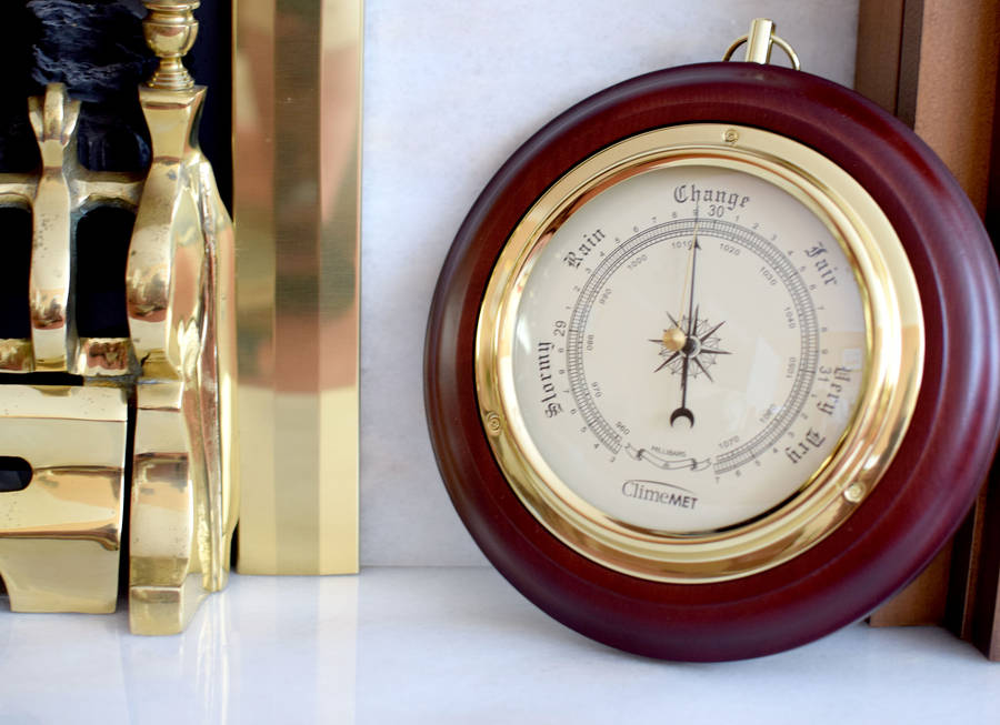 personalised wooden barometer dial by climemet | notonthehighstreet.com