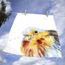 Inky Robin Tea Towel By Kate Moby | notonthehighstreet.com